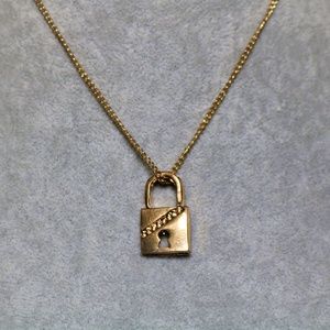 Jewelry | Golden Lock Pendant | Poshmark